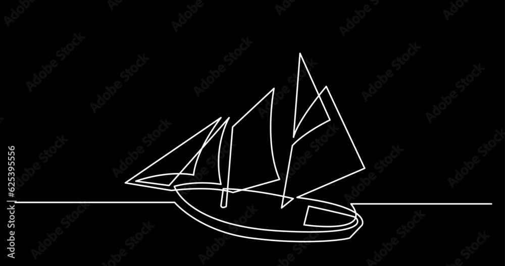 continuous line drawing vector illustration with FULLY EDITABLE STROKE ...