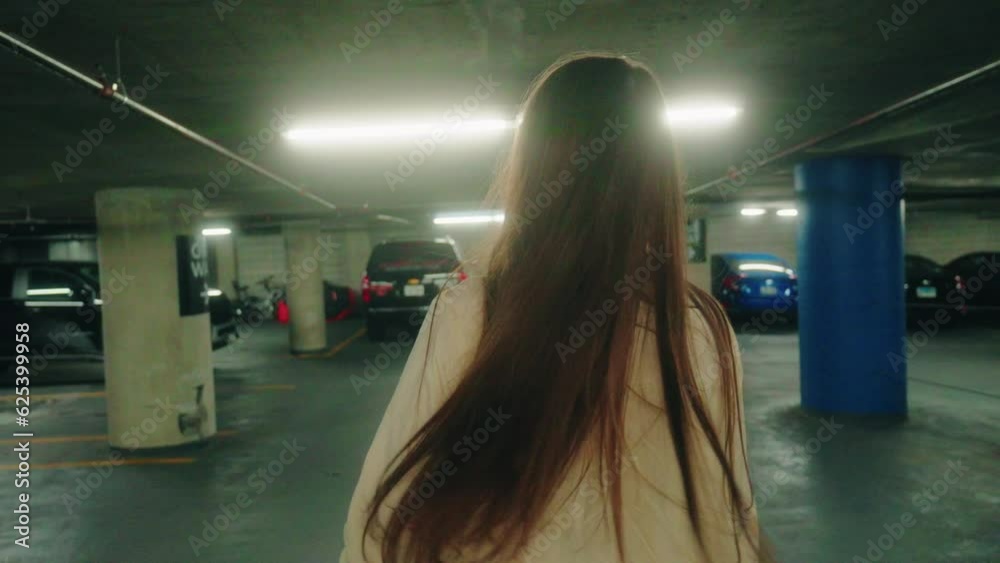 video portrait of a sad depressed and anxious caucasian girl in a ...