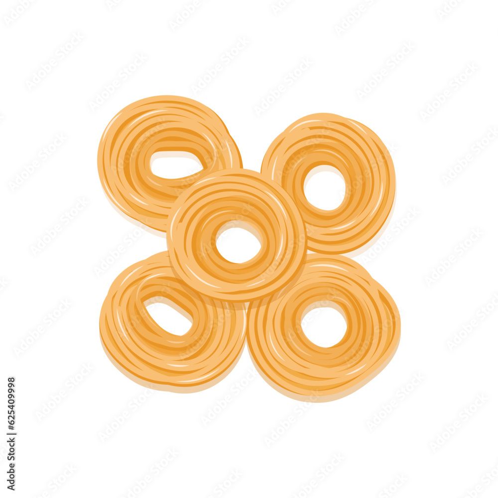 Vector of Murukku, an Indian traditional snacks Stock Vector | Adobe Stock