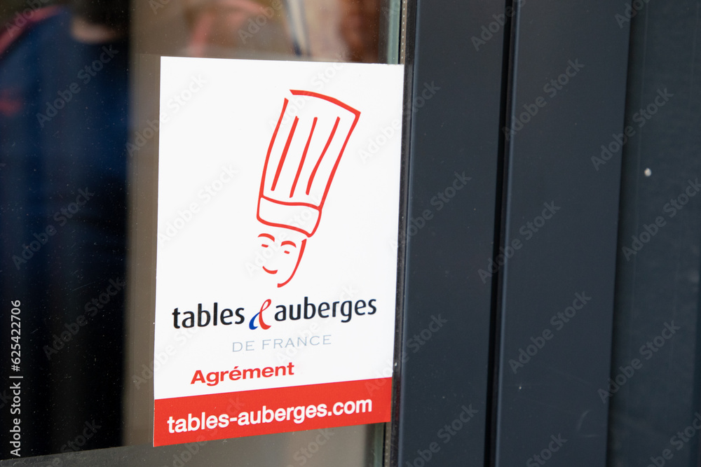 tables et auberges de france logo text and approval sign brand label of ...