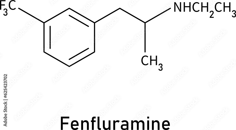 Formula of chemical structure of Amphetamine . Stock Illustration ...