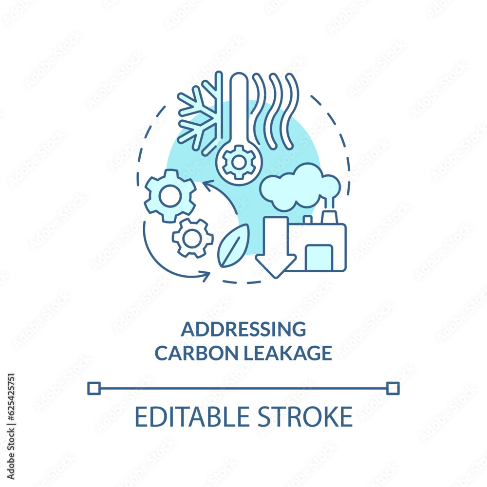 Editable addressing carbon leakage linear concept, isolated vector ... Editable addressing carbon leakage linear concept, isolated vector ...