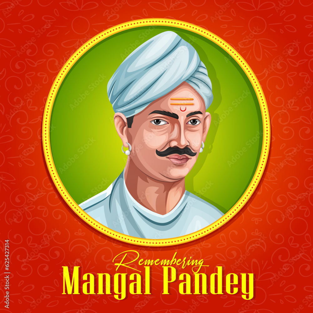 Vector Illustration of Mangal Pandey, an Indian soldier and freedom ...