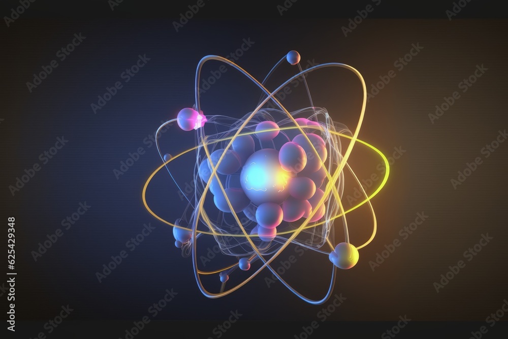 Atomic nucleus electrons neutrons protons. model shows that an atom is mostly empty space, with ...
