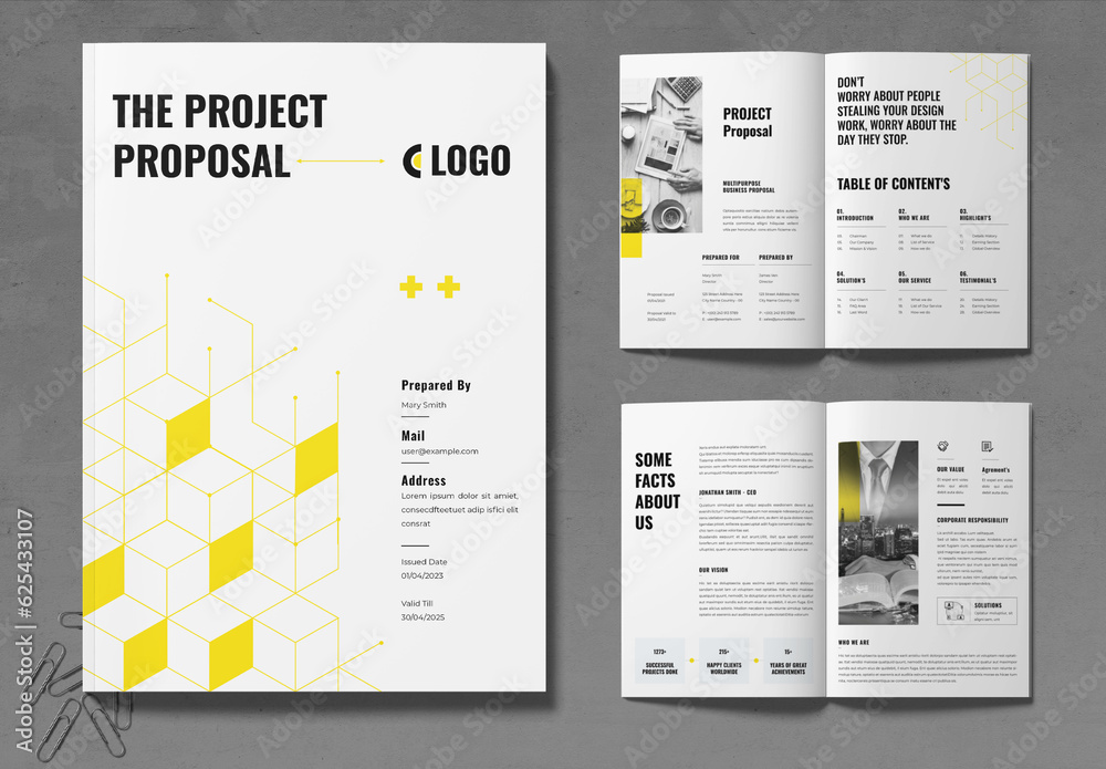 Project Proposal Template Stock Template | Adobe Stock