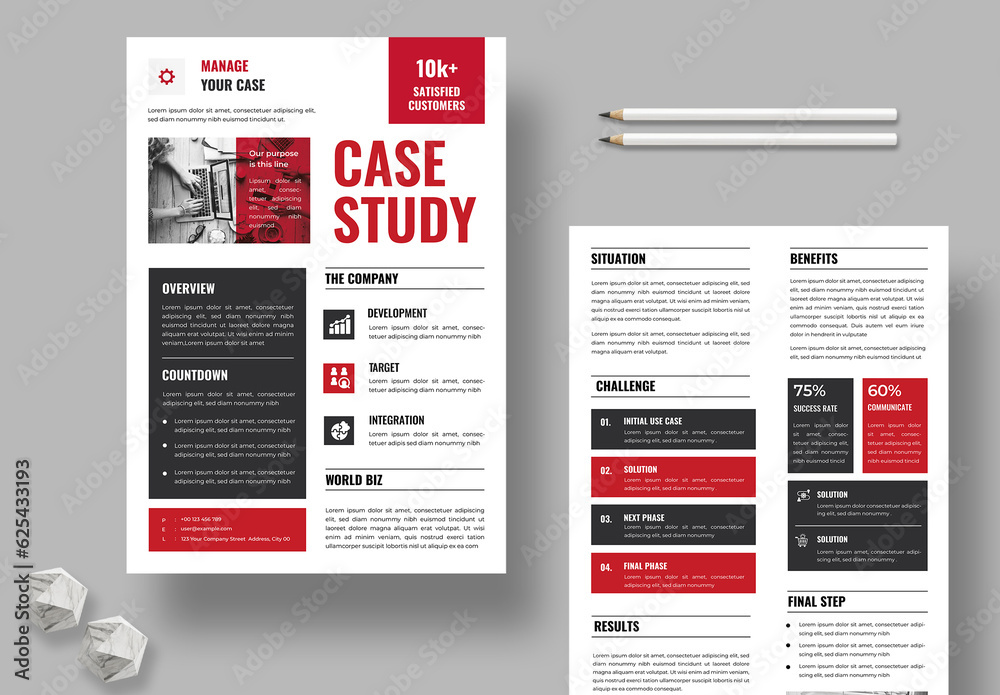 Case Study Stock Template | Adobe Stock