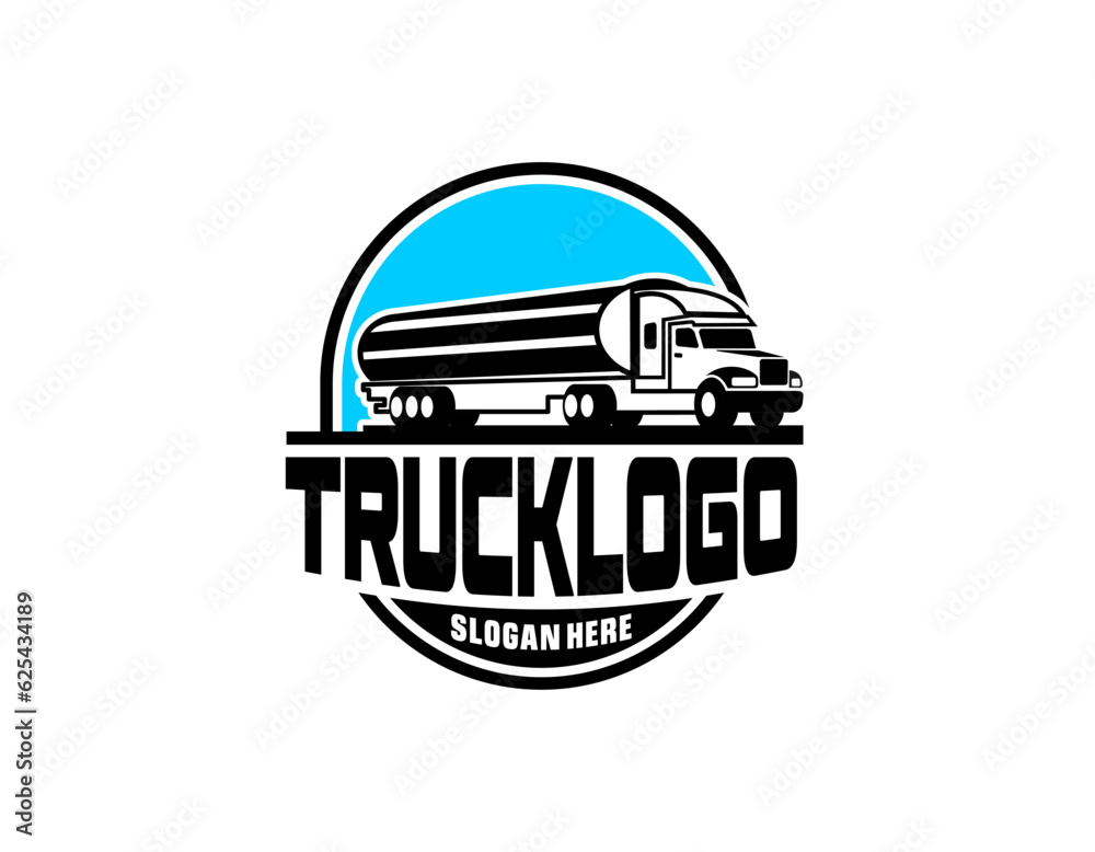 Vetor de Automotive fuel truck tankers logo shipping design refueling ...