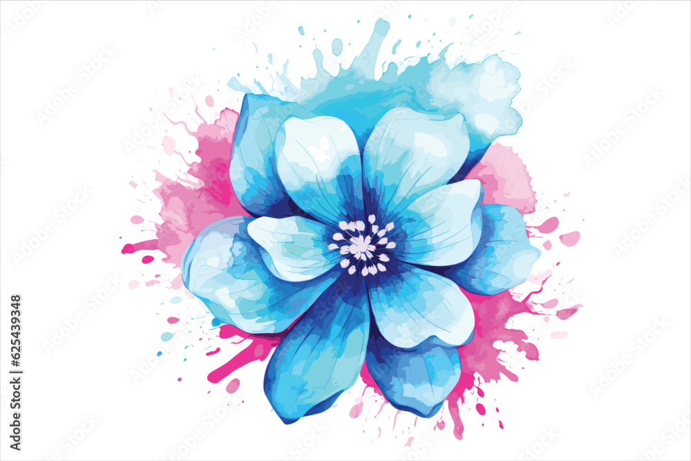 Vector, colorful, Floral design, Watercolor Painting, Flower, Logo ...