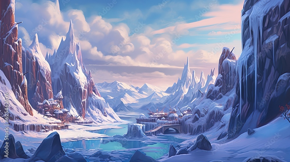 Abstract background lands of eternal snow. Design, capturing the ...