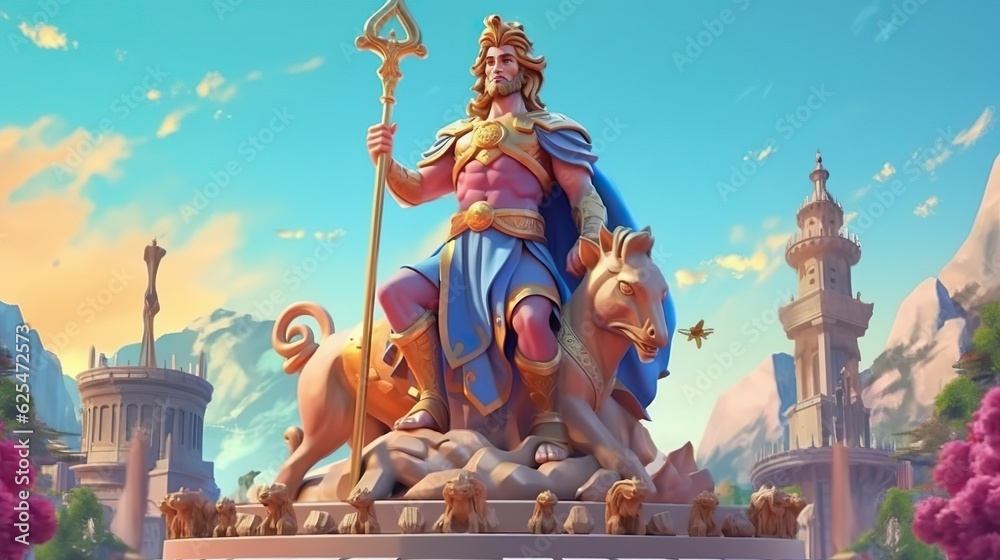 Abstract background statue in the divine palace mythology. Image of a ...