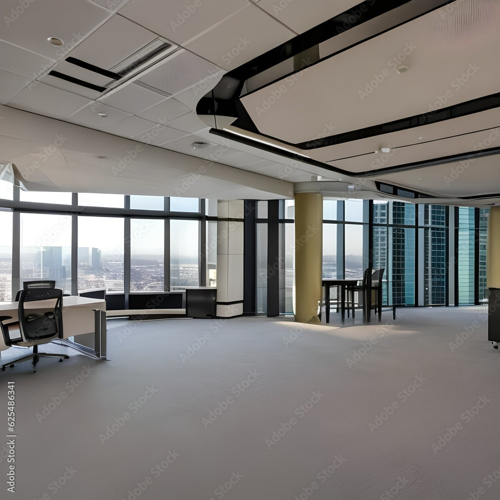 292 A sleek and modern office tower with innovative workspace designs ...