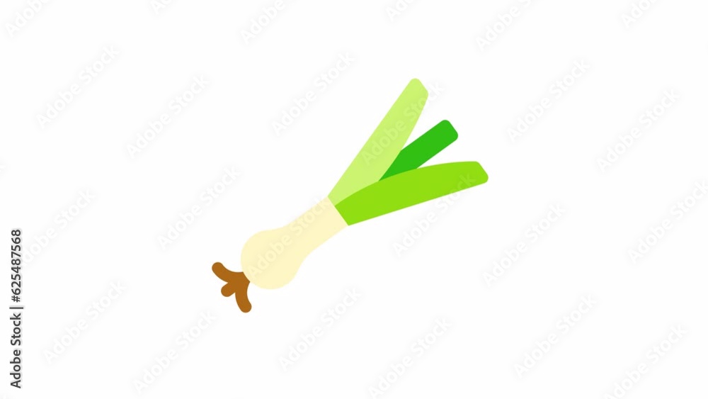 Spring Onion, Vegetables animated icon on transparent background. Stock ...