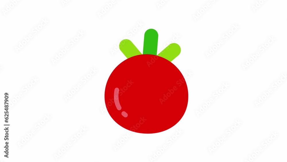 Tomato, Vegetables animated icon on transparent background. Stock 비디오 ...
