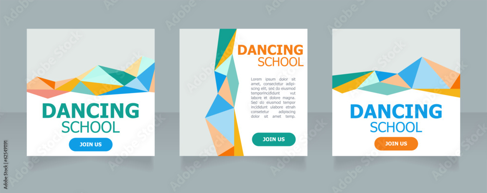 Dance class for junior children web banner design template. Vector ...