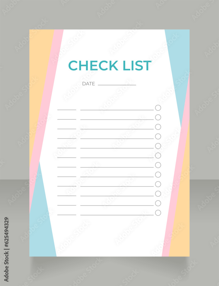 Newborn baby checklist worksheet design template. Printable goal ...