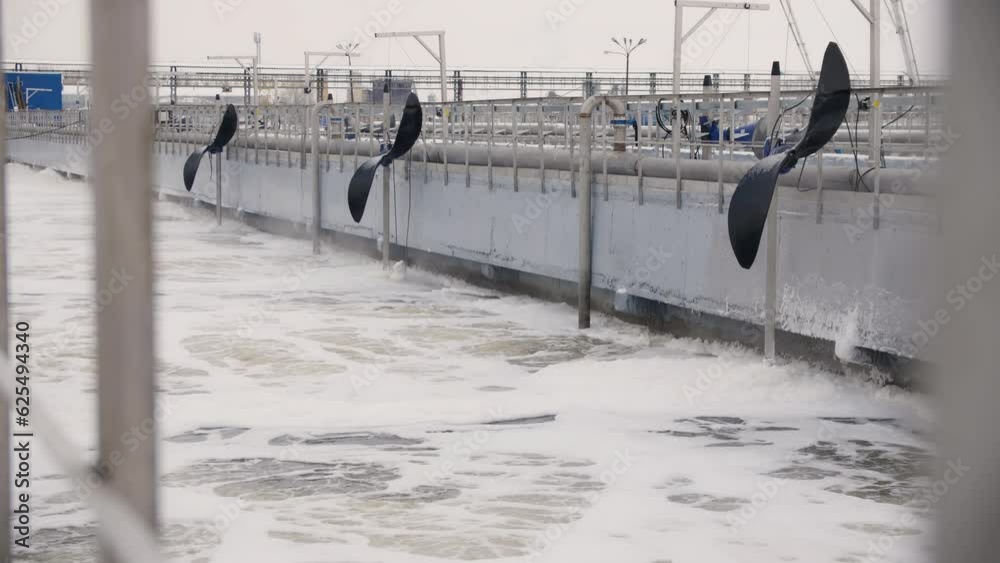 Wastewater treatment ponds with technical bridge for industrial plants ... Wastewater treatment ponds with technical bridge for industrial plants ...