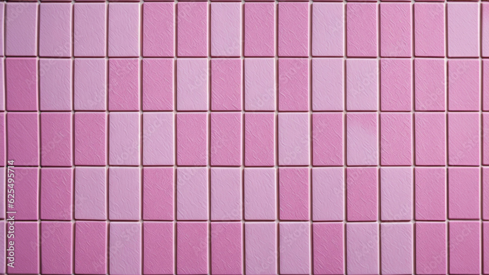 Pink tile wall chequered background bathroom floor texture. Ceramic ...
