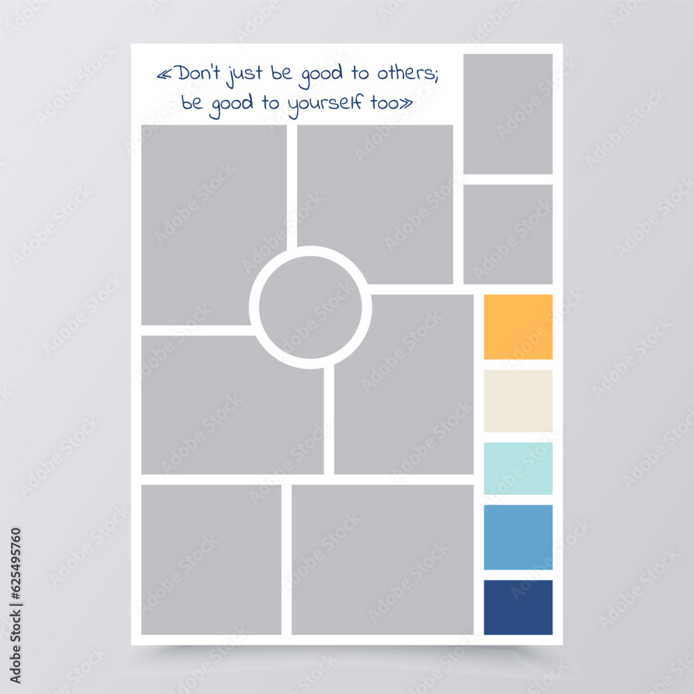 Collage template. Moodboard layout. Mood board background. Mosaic ...