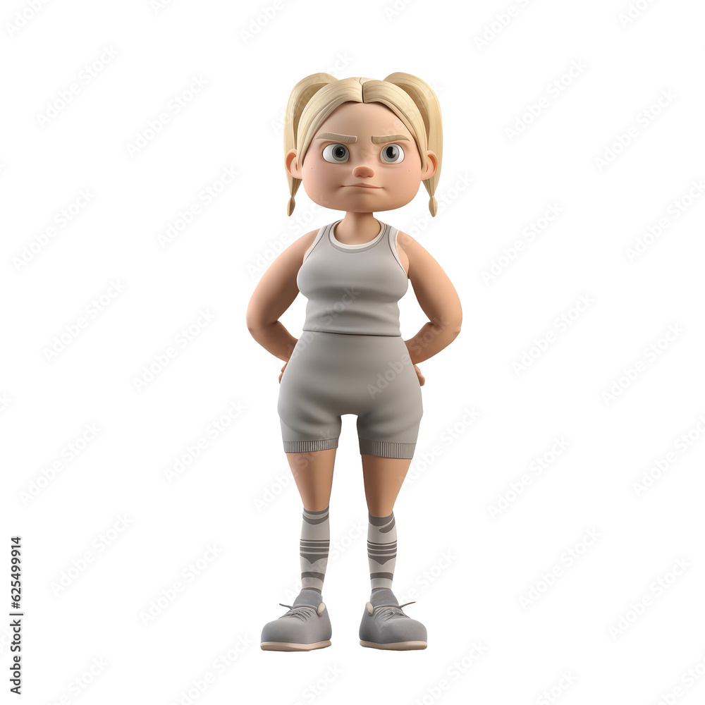 3D icon avatar cartoon depressed sad desperate cute woman stress ...