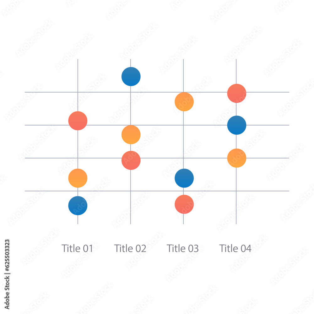 Company budgeting report infographic dot chart design template ...