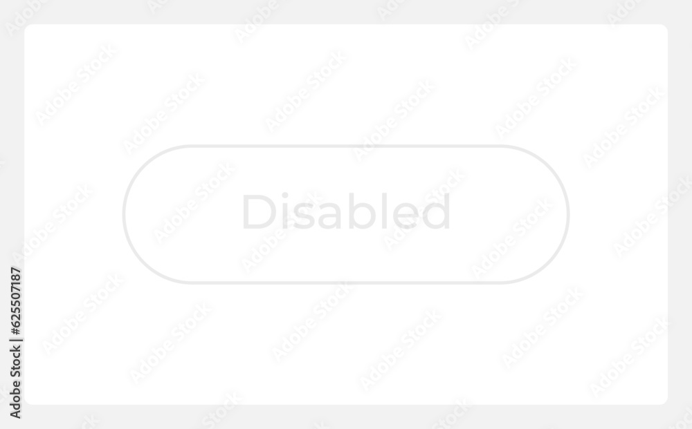 Unclickable button UI element template. Editable isolated vector dashboard component. Flat user ...