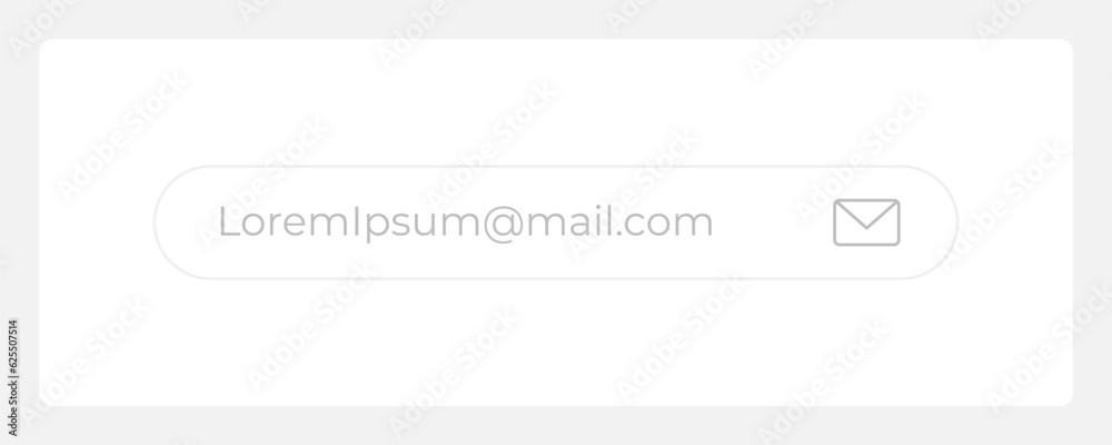 Email input field UI element template. Editable isolated vector ... Email input field UI element template. Editable isolated vector ...