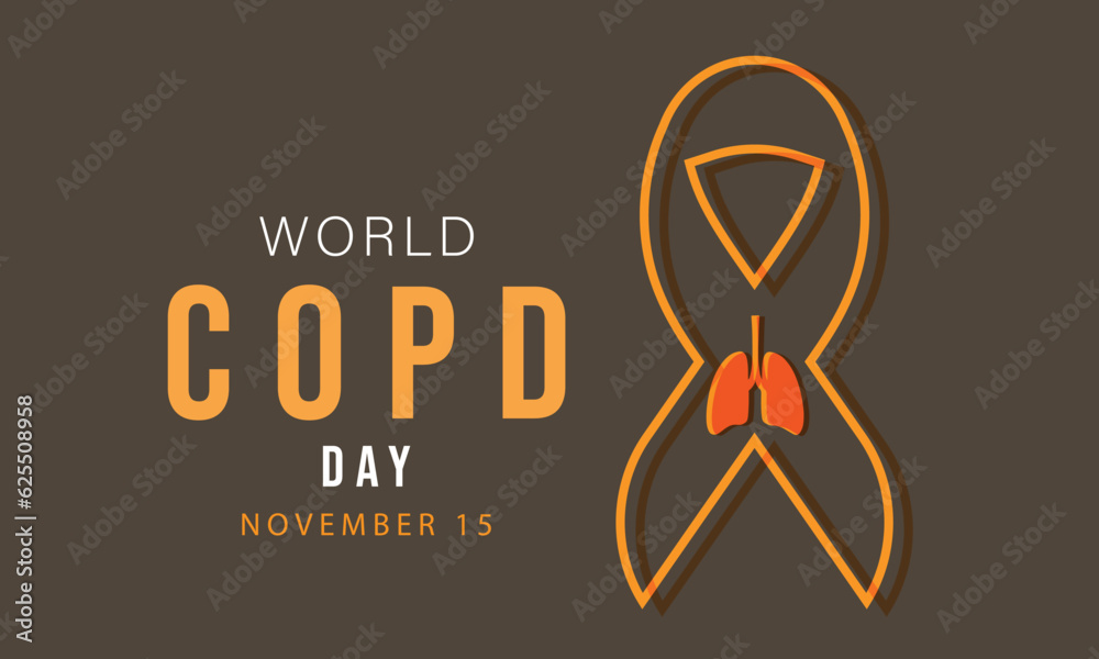World copd day. background, banner, card, poster, template. Vector ...