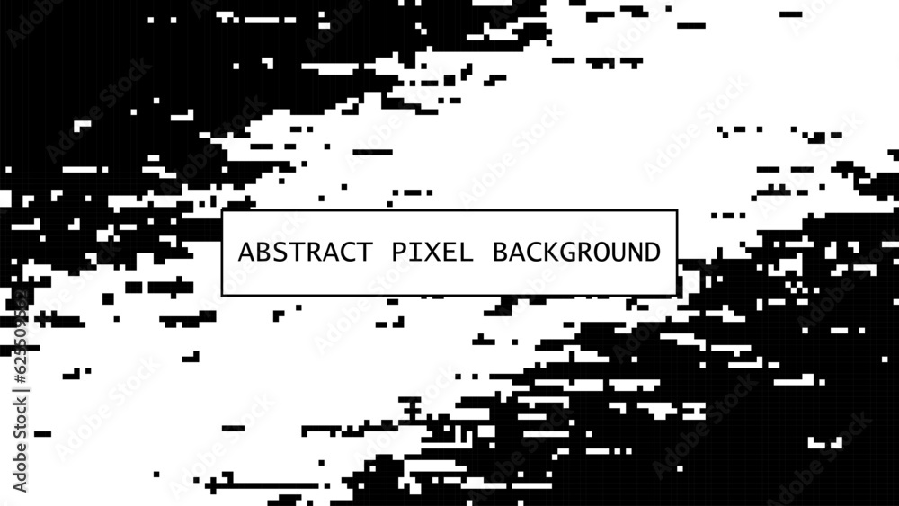 Pattern Of Random Pixels Monochromatic Background For Website Poster