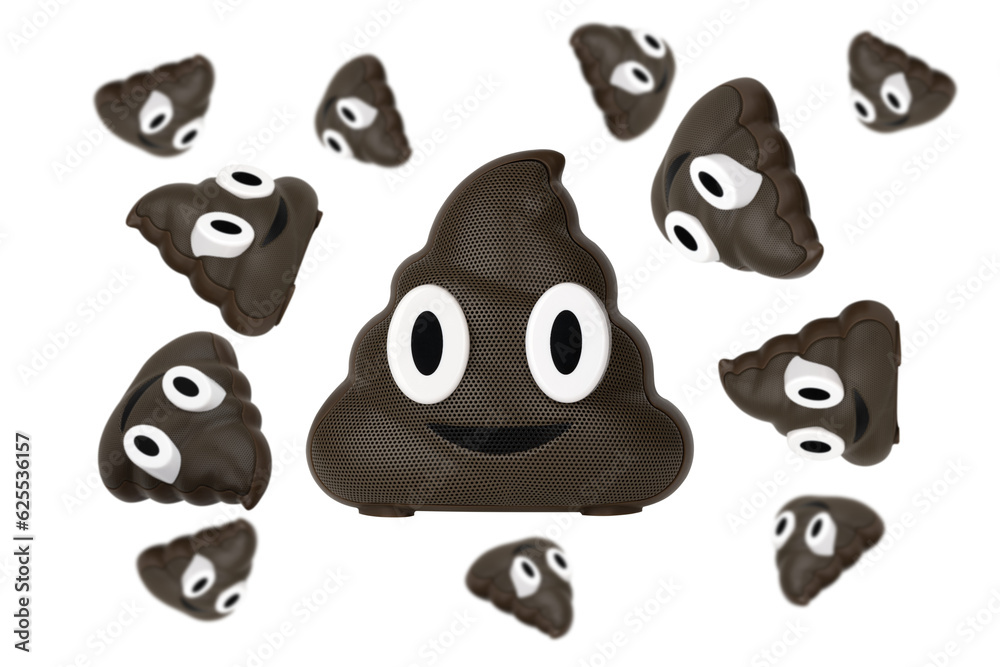 Wireless speaker on a white background. Wireless speaker in the shape ...