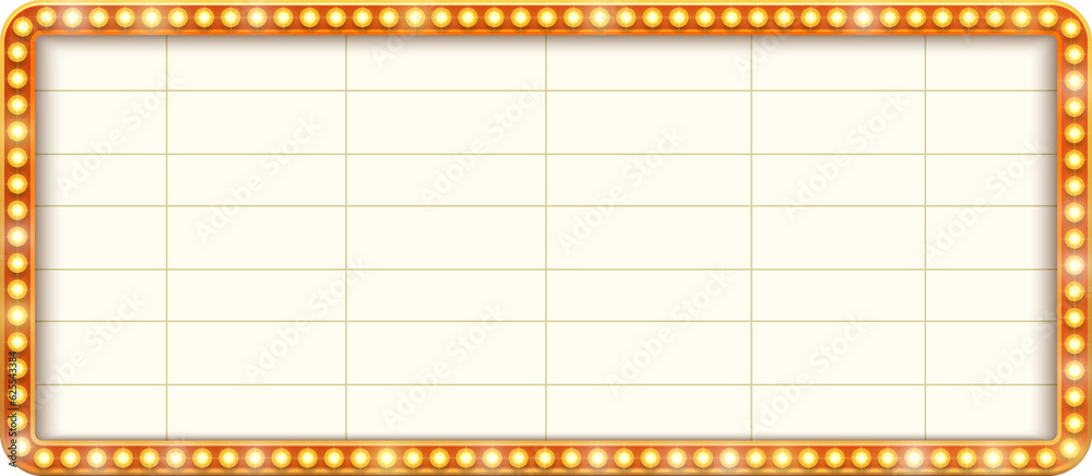 Realistic 3D light bulb cinema frame Stock Illustration | Adobe Stock