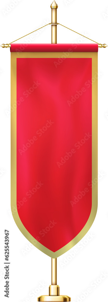 red pennant flag mockup banner Stock Illustration | Adobe Stock