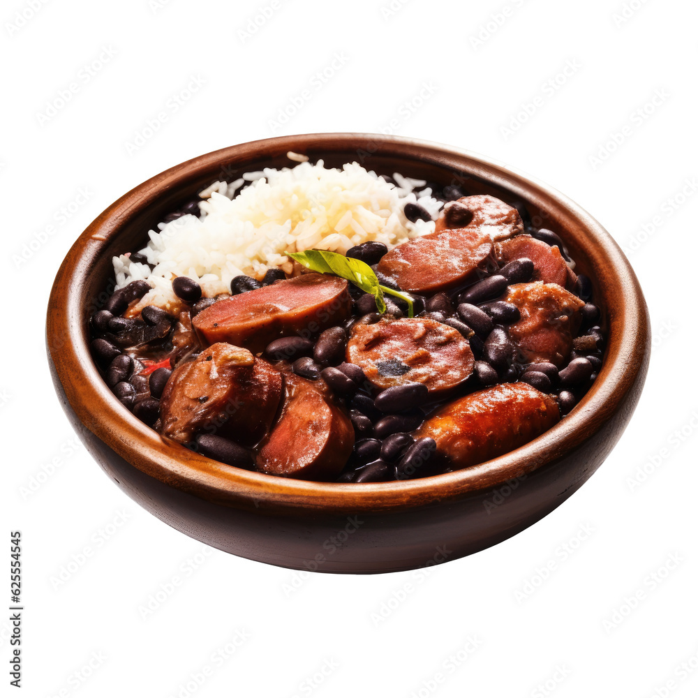 Feijoada, a typical Brazilian food. transparent background. Stock ...