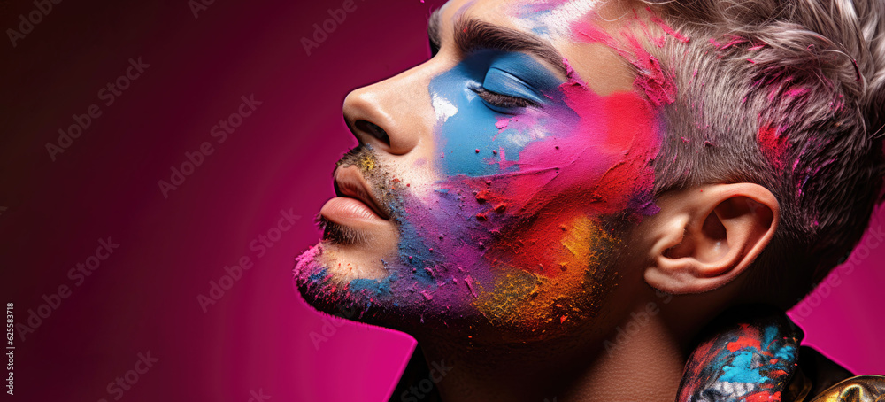 Redefining masculinity: mens make-up is the new norm, man paints lips ...