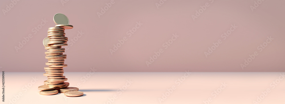 Stack coin money. Harmony concept. Business and finance success ...