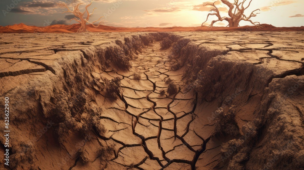 Soil Degradation with Dry and cracked land,soil pollution and ... Soil Degradation with Dry and cracked land,soil pollution and ...