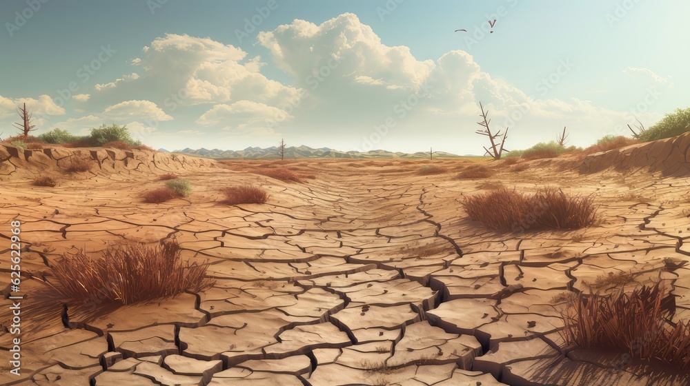 Soil Degradation with Dry and cracked land,soil pollution and ...