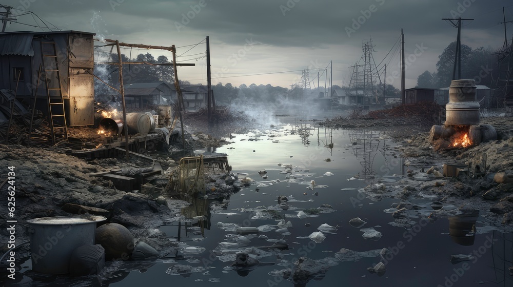 Water Contamination,the issue of water pollution caused by industrial ...