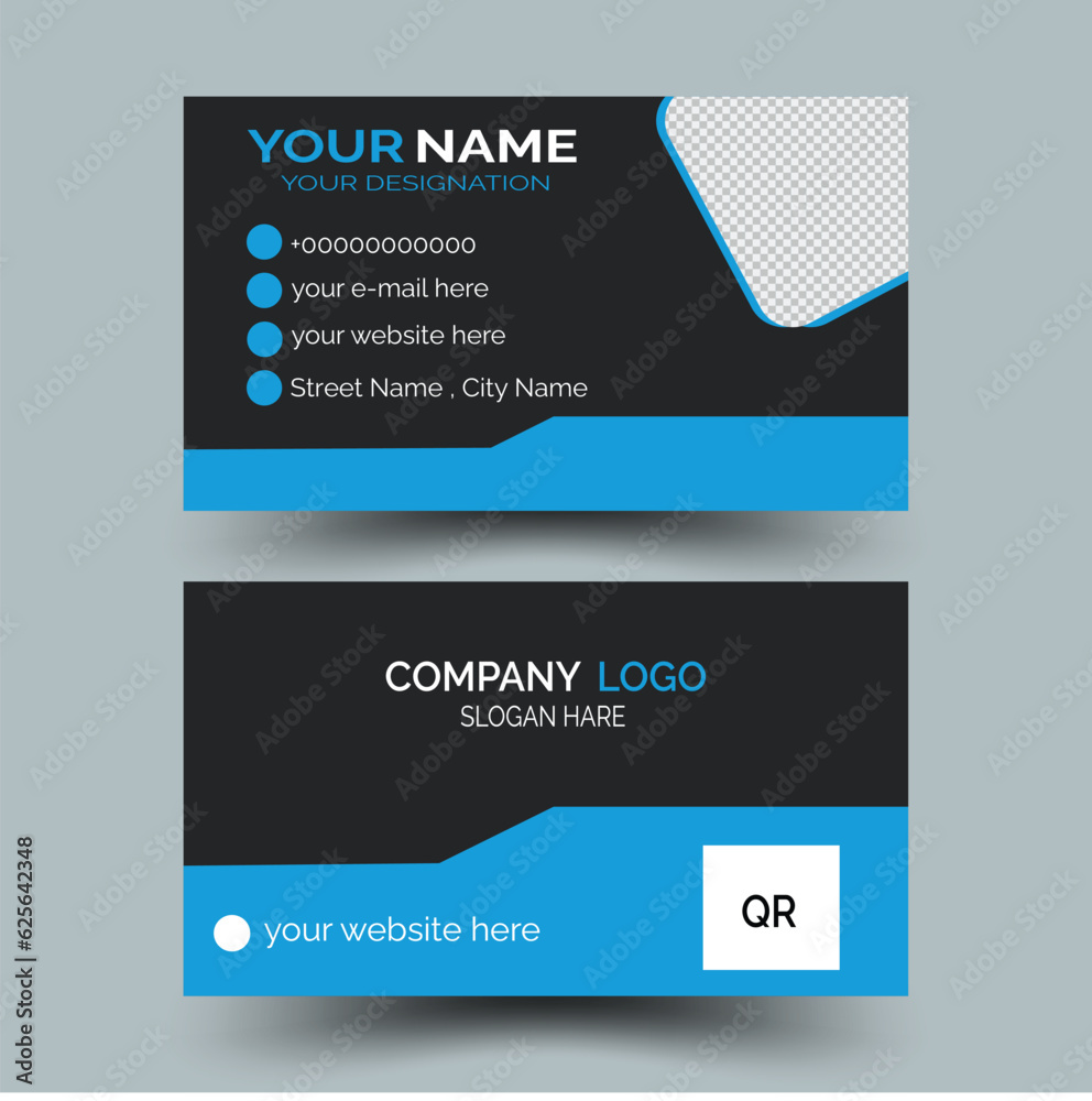 Grafika wektorowa Stock: Minimal Individual Business Card Layout ... Grafika wektorowa Stock: Minimal Individual Business Card Layout ...
