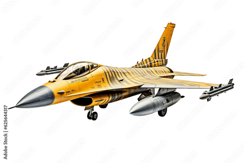 F16 Fighter Jet Isolated on Transparent Background. AI Stock ...
