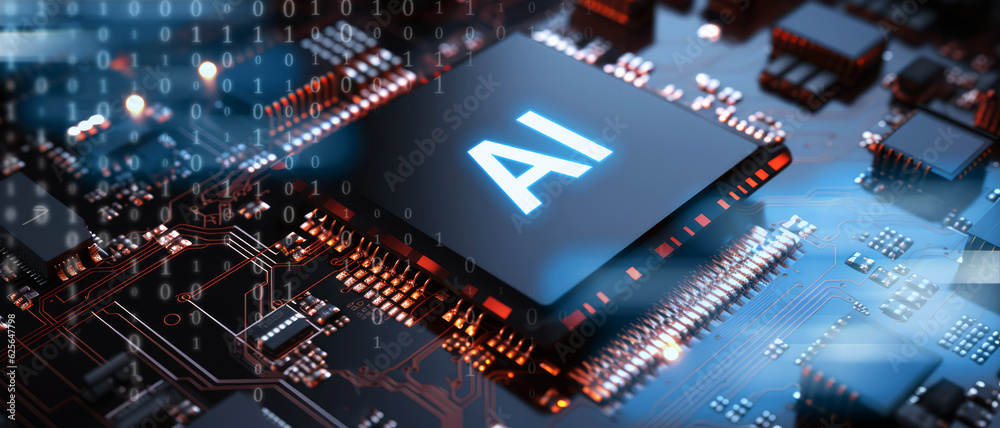 AI, Artificial Intelligence concept, processor improving performance ... AI, Artificial Intelligence concept, processor improving performance ...