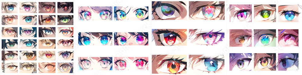 Reference Sheet for Drawing Anime Eyes Includes several eye references ...
