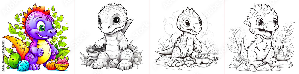 Color the dragon soaring in the sky Create your own unique design with ...