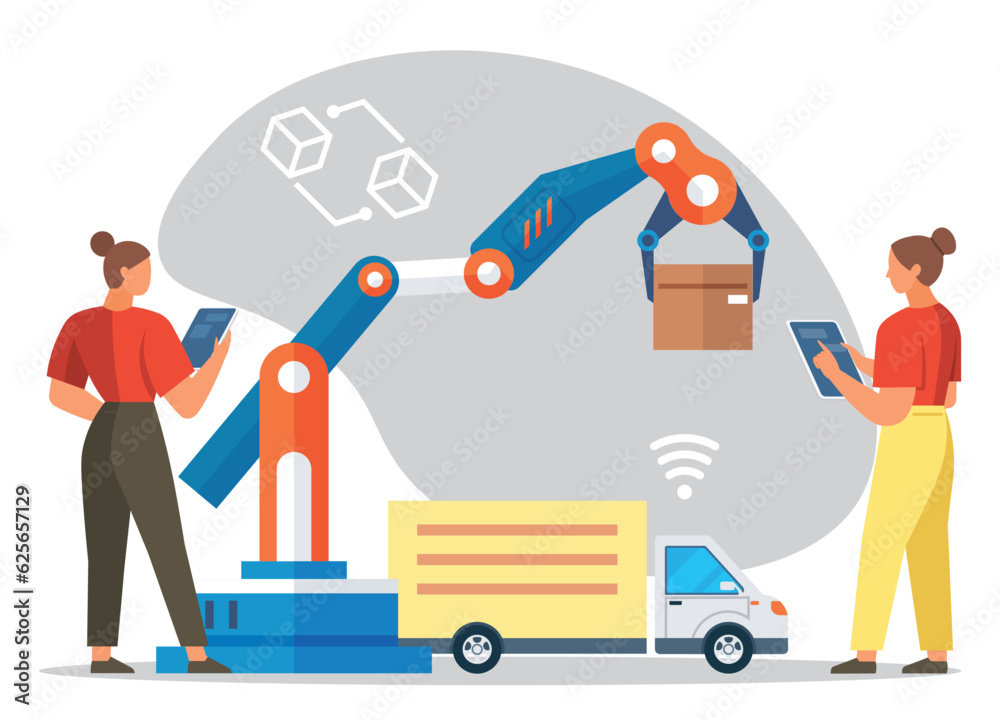 Automation business. Vector illustration. Reach target audience with ...