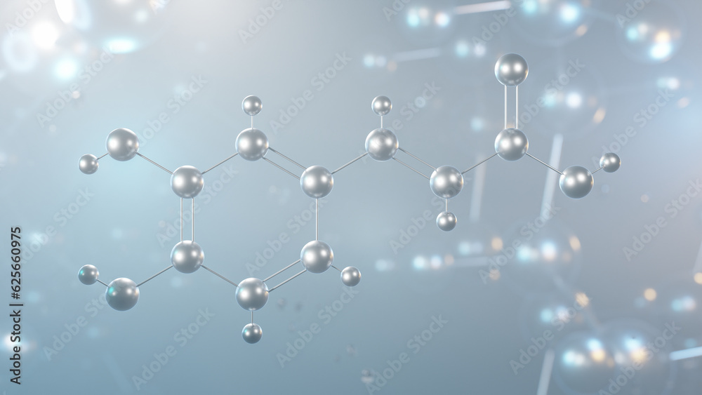 Caffeic Acid Molecular Structure 3d Model Molecule Hydroxycinnamic
