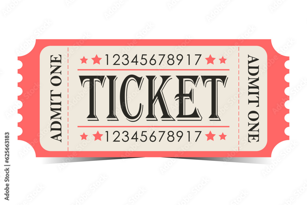 retro golden vintage ticket template Stock Vector | Adobe Stock