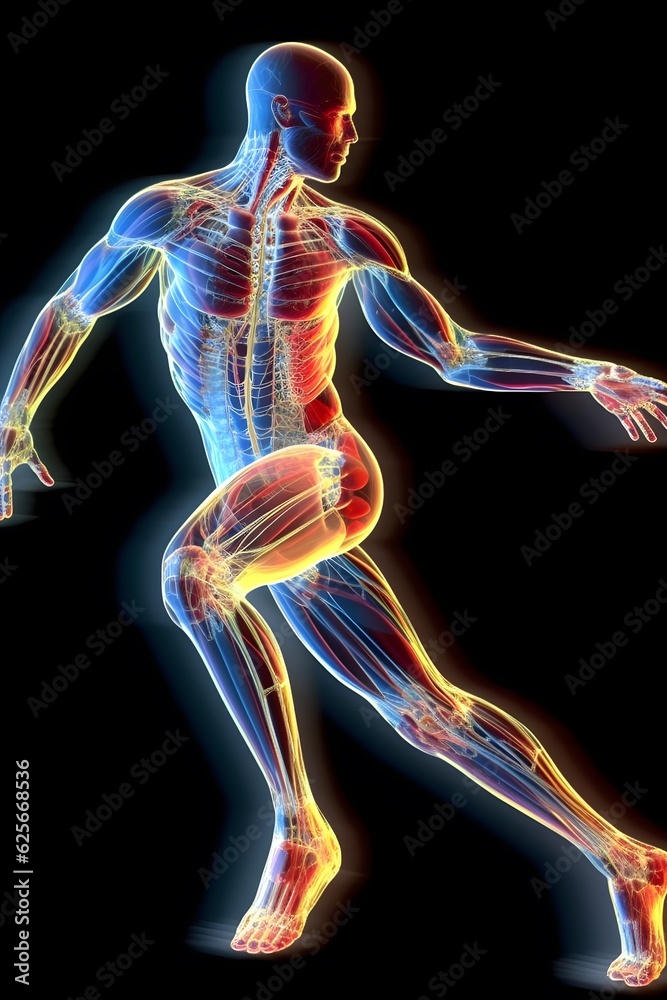 Anatomical structure of the male human body. Stock Illustration | Adobe ...