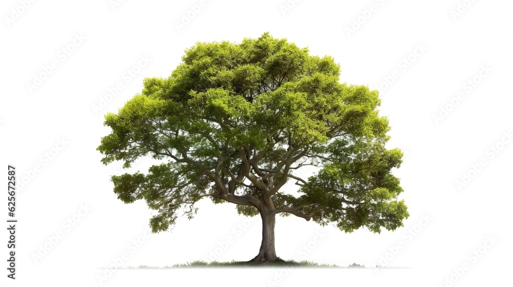 green tree isolated on transparent background. for easy selection of ...