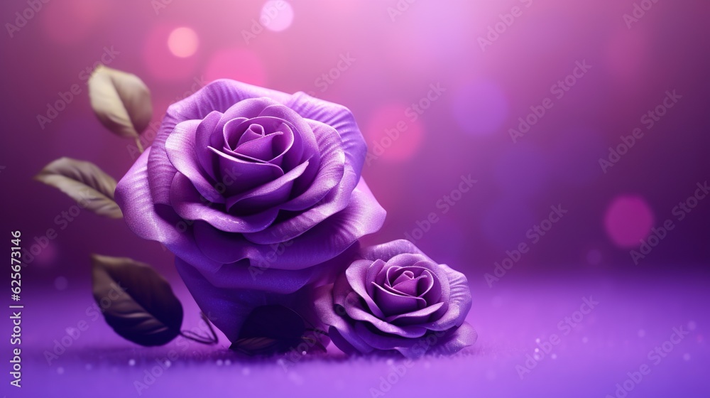 Beautiful purple roses background. Color of the holiday. Gift to a ...