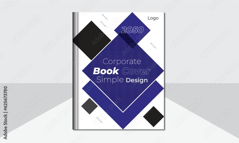 Simple corporate book cover design. Book cover layout with modern ...