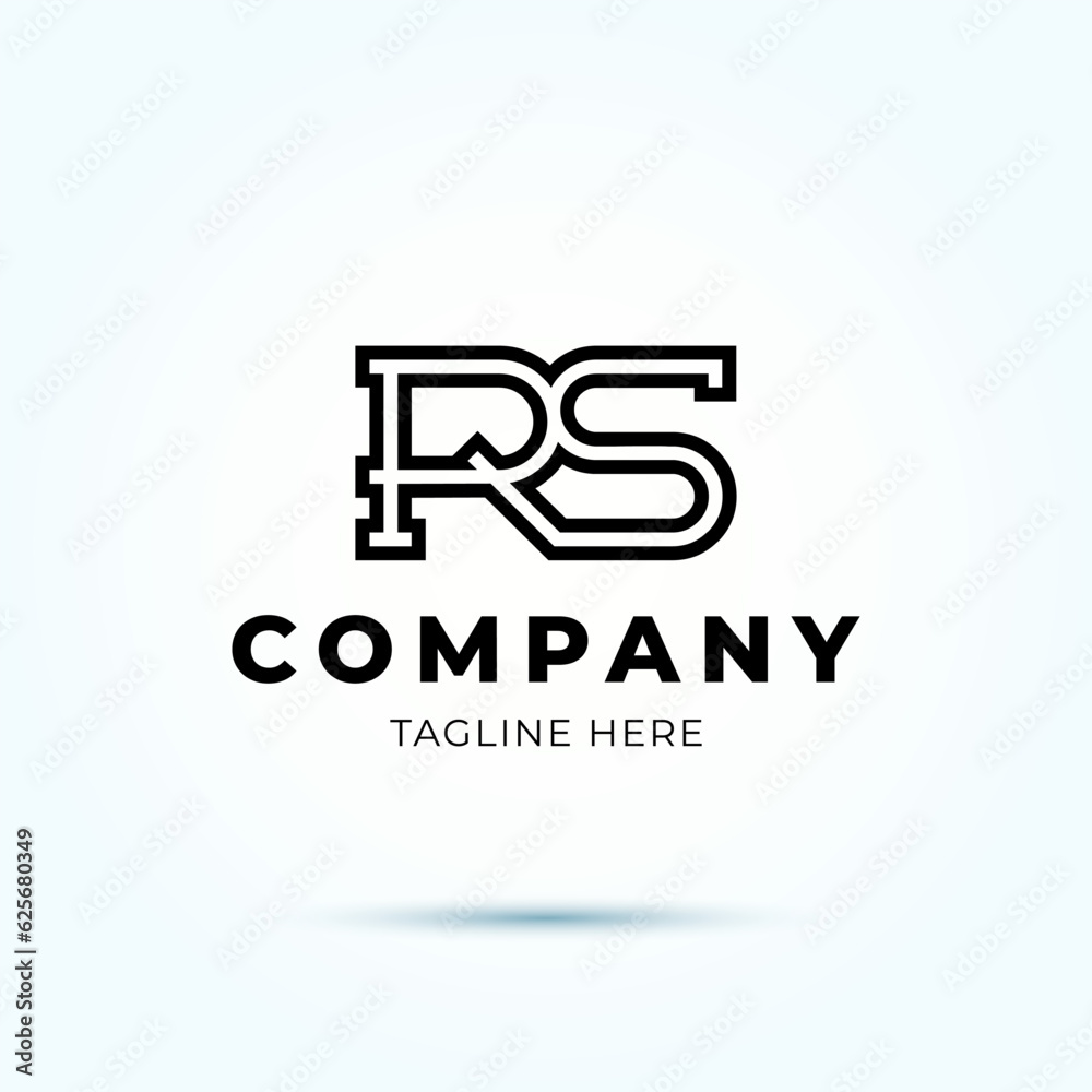 Initial Letter RS Logo Design Vector Image Stock Vector | Adobe Stock